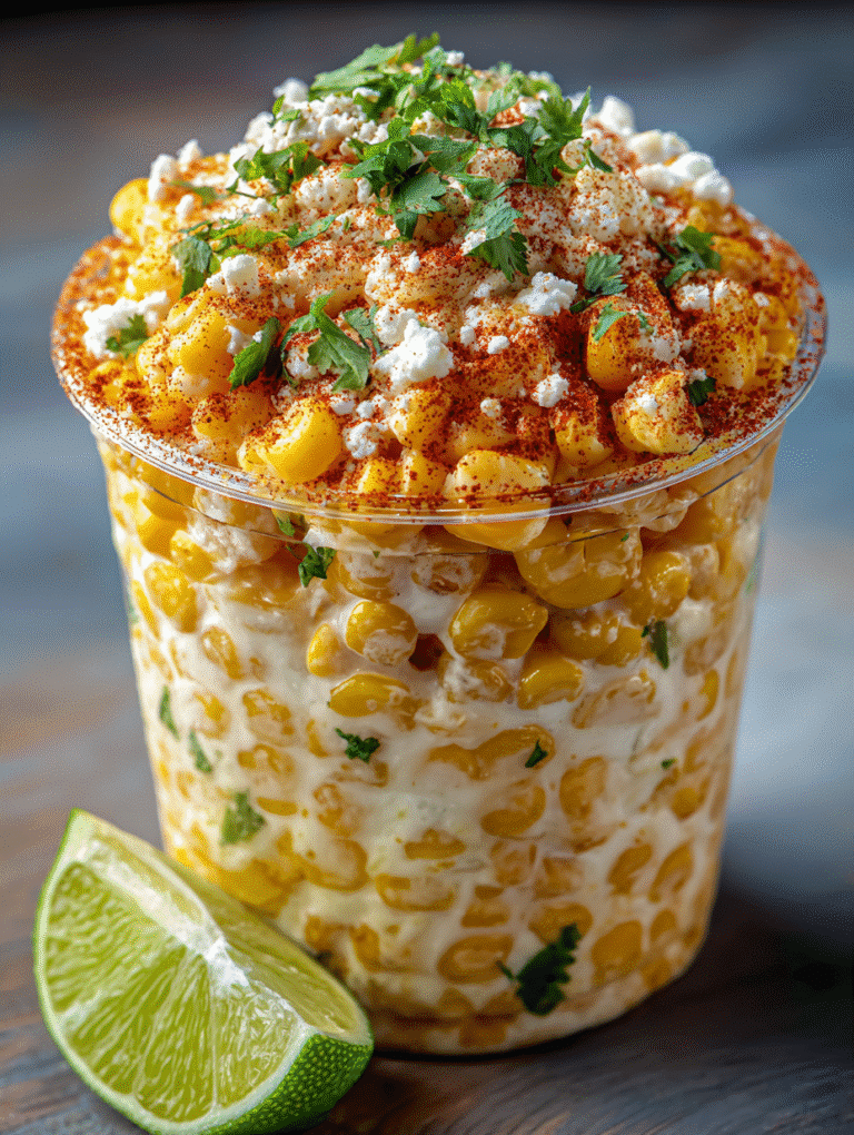 Creamy Mexican Street Corn in a Cup (Esquites) Delight!