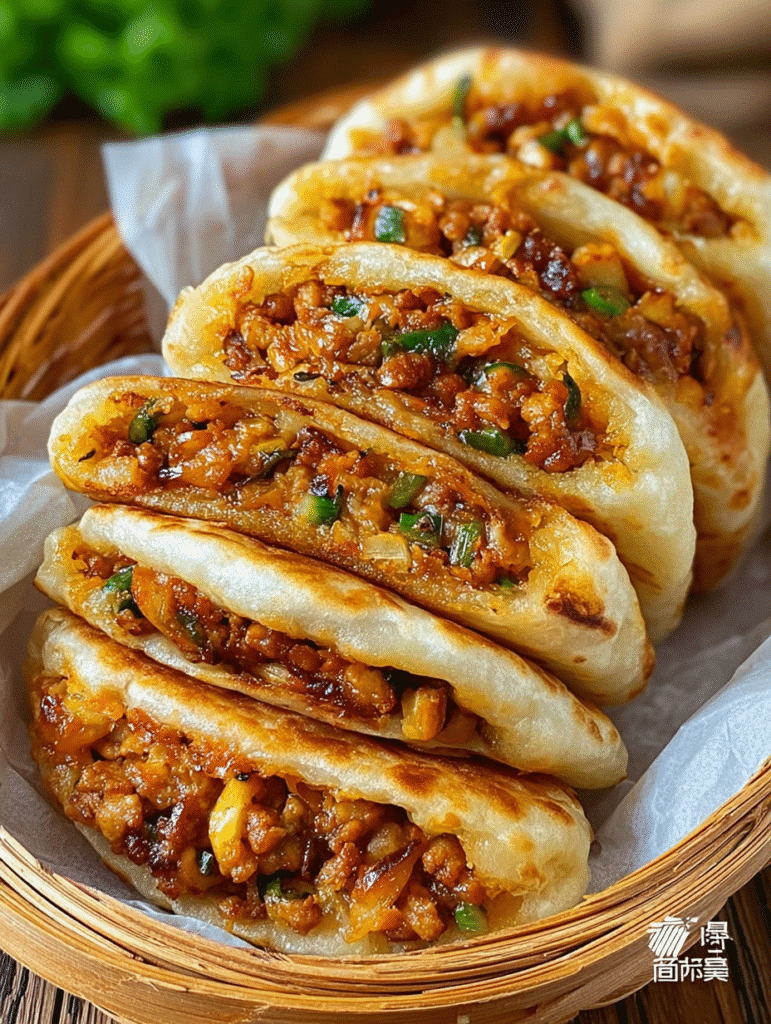 Crispy Chinese Meat-Stuffed Pancakes (Rou Jia Bing) Recipe!