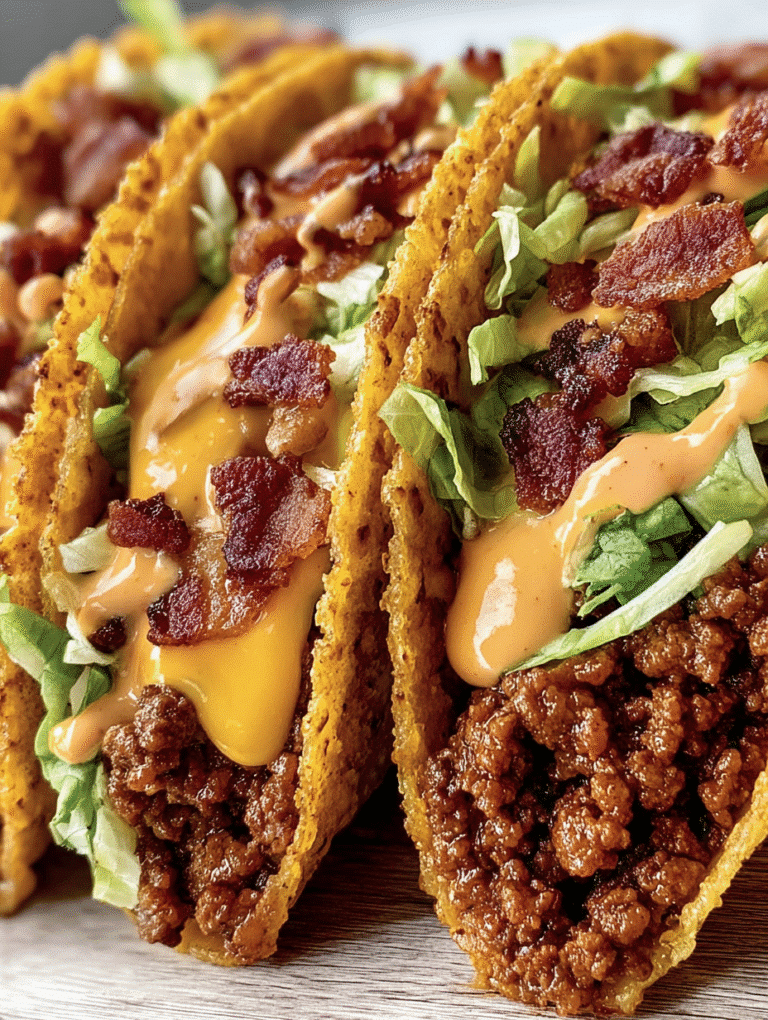 Loaded Bacon Cheeseburger Tacos: A Flavorful Dinner Delight!