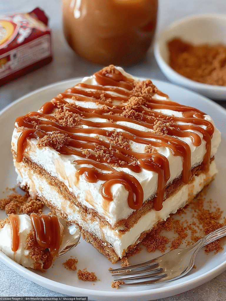 No-Bake Biscoff Layered Delight: Easy Recipe for Bliss!