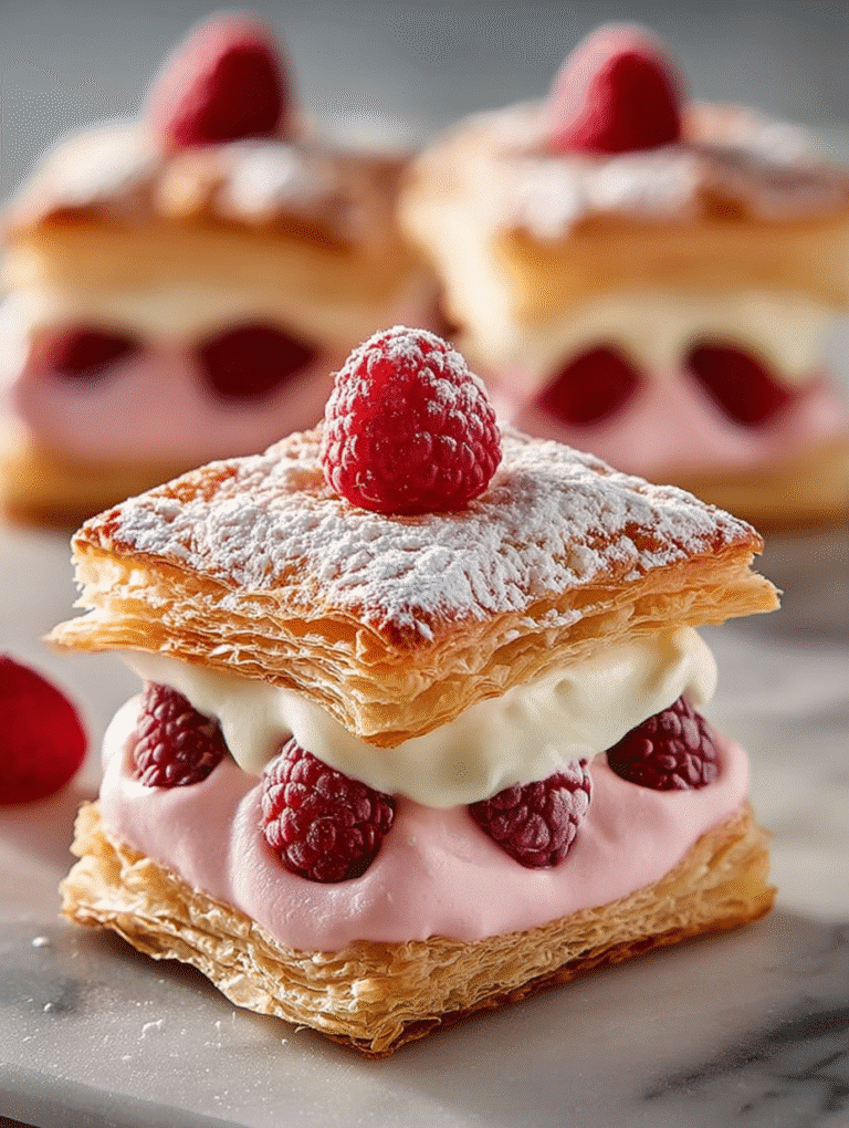 Raspberry Puff Pastry Cream Squares: A Must-Try Delight!