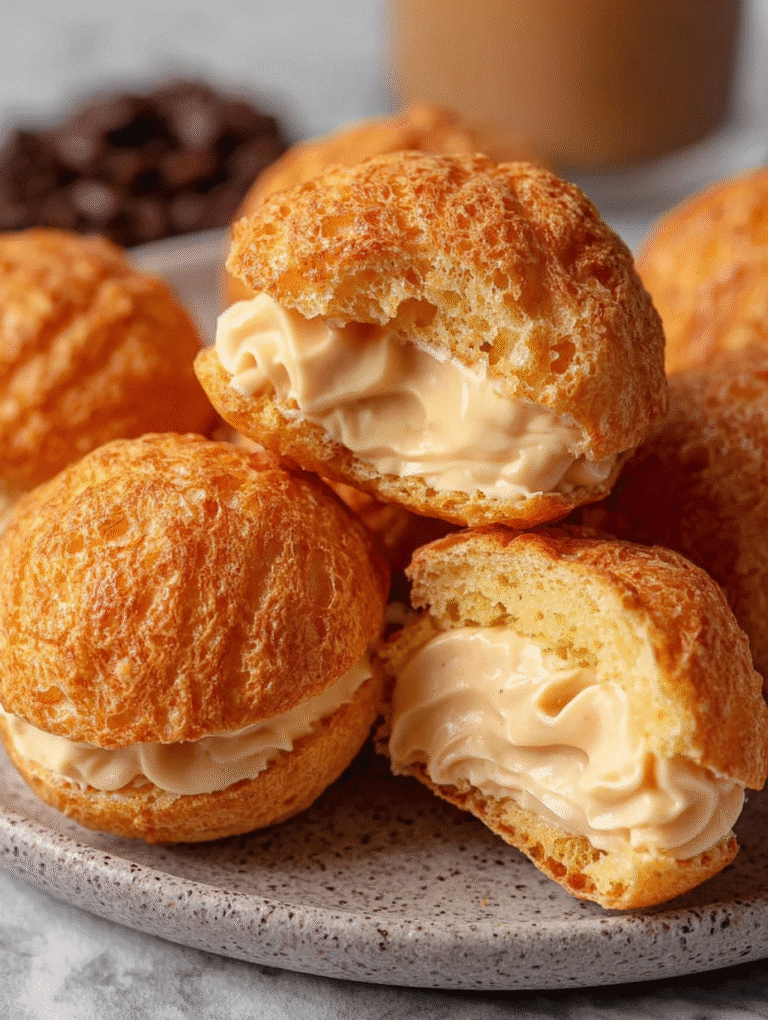 Crispy Coffee Cream Choux Puffs: A Delectable Recipe!